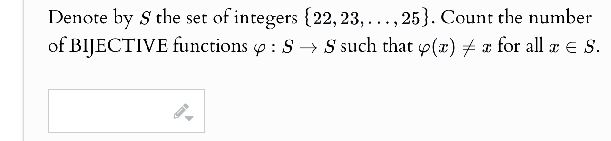 Solved Denote by S the set of integers {22,23,dots,25}. | Chegg.com