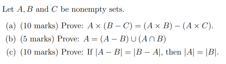 Solved For part C, could you prove it without using the | Chegg.com