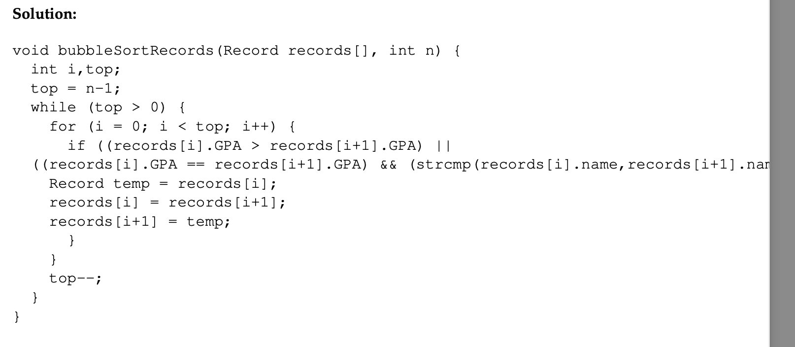 Solved Consider the following C struct and typedef | Chegg.com