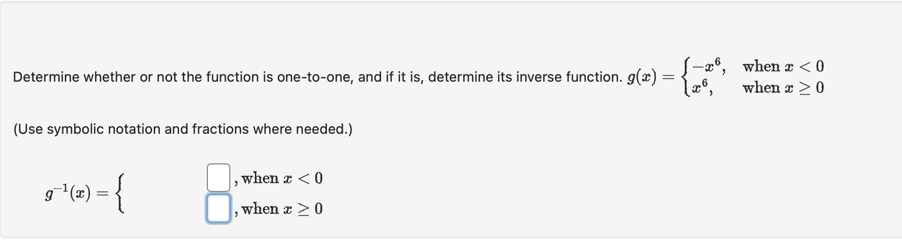 Solved Determine Whether Or Not The Function Is One To One