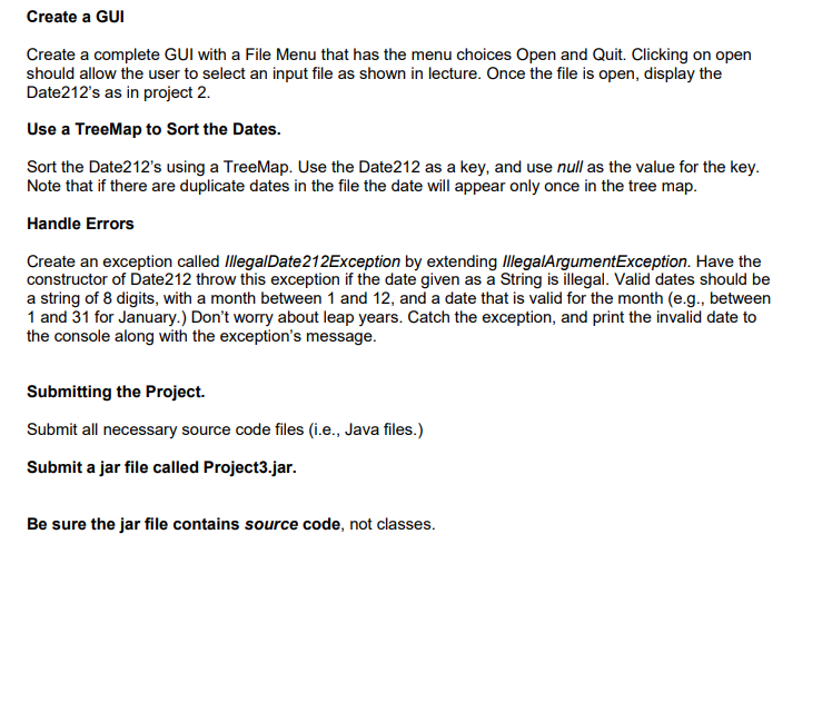 Solved Create a GUI Create a complete GUI with a File Menu | Chegg.com