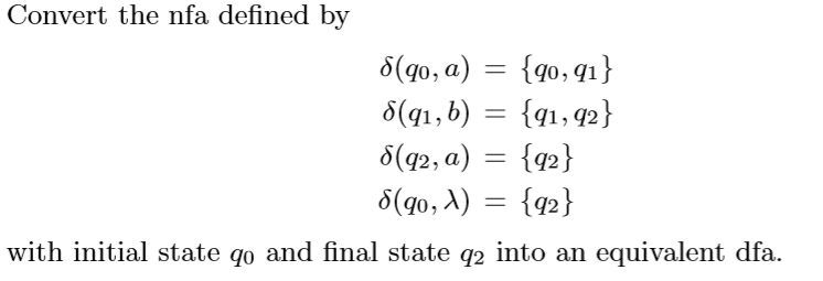 Solved 1. Find a dfa that accepts the complement of the | Chegg.com