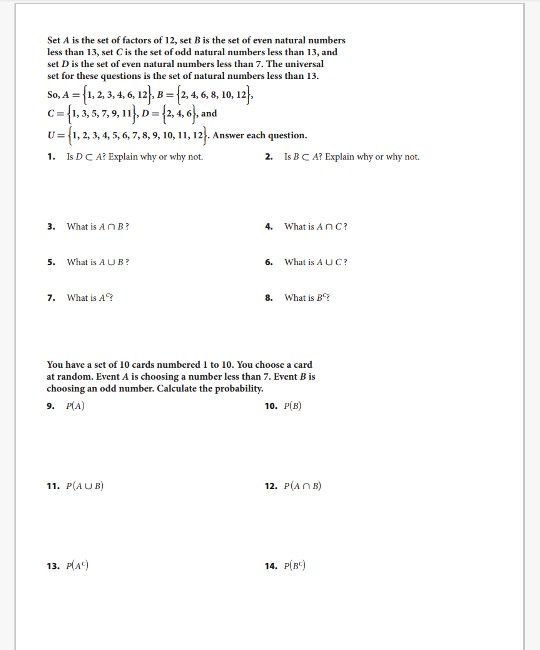 Solved Set A Is The Set Of Factors Of 12 Set B Is The Set Chegg