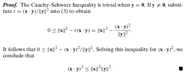 Solved Proof. The Cauchy-Schwarz Inequality is trivial when | Chegg.com