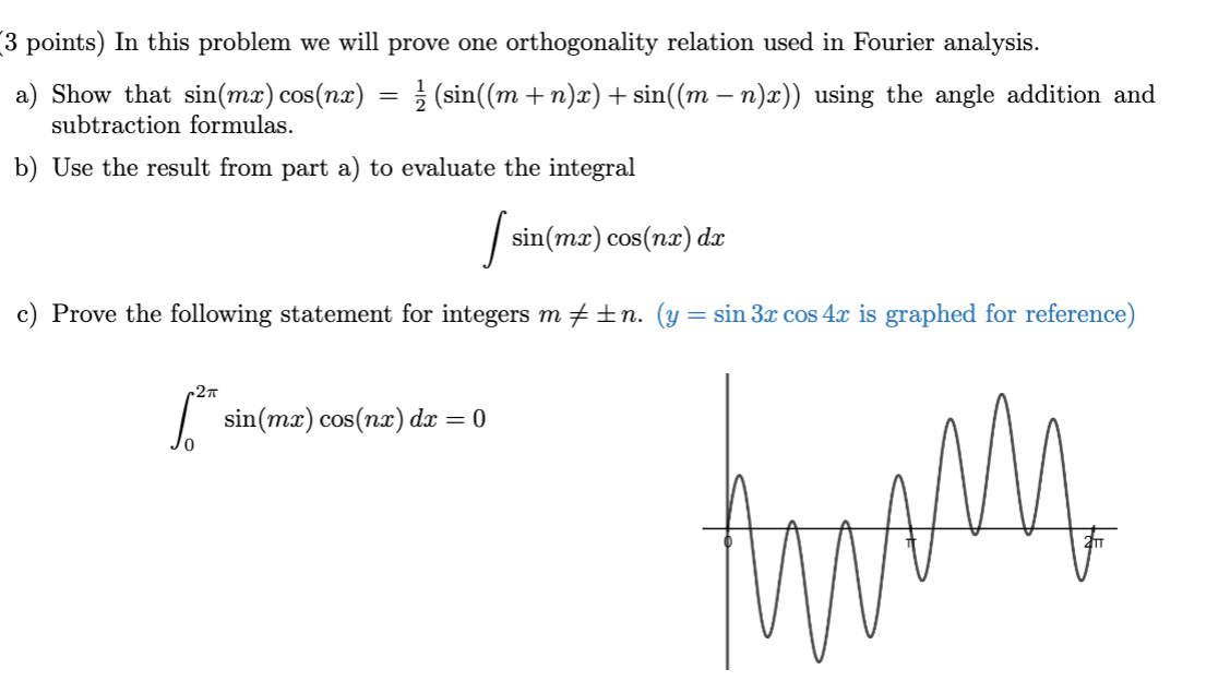 Solved In this problem we will prove one orthogonality | Chegg.com
