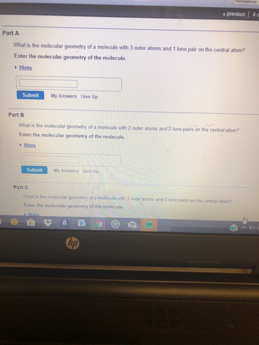 Solved Resources e previous 4 a Part A What is the molecular | Chegg.com
