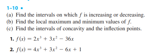 Solved 1-10 =(a) ﻿Find the intervals on ﻿which f is | Chegg.com