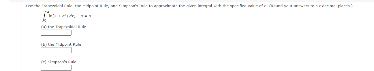 Solved Use the Trapezoidal Rule, the Midpoint Rule, and | Chegg.com