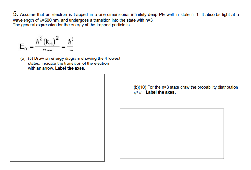 Solved 5 Assume That An Electron Is Trapped In A