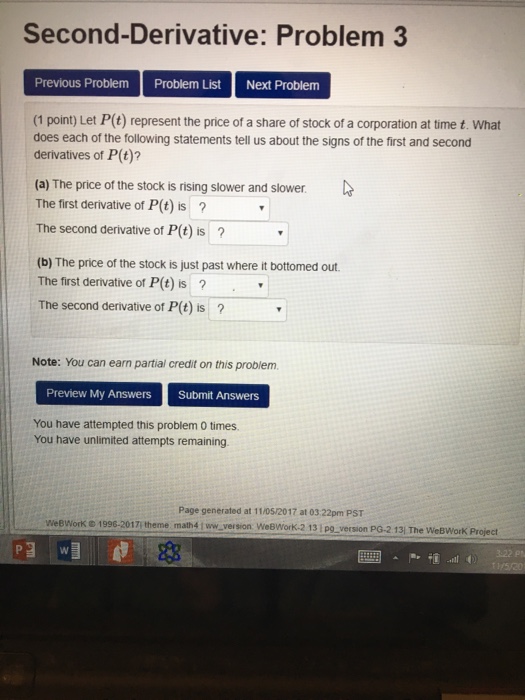 Solved Second-Derivative: Problem 3 Previous Problem Problem | Chegg.com