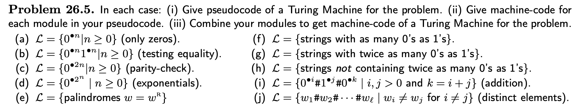 Solved a a = = on Problem 26.5. In each case: (i) Give | Chegg.com