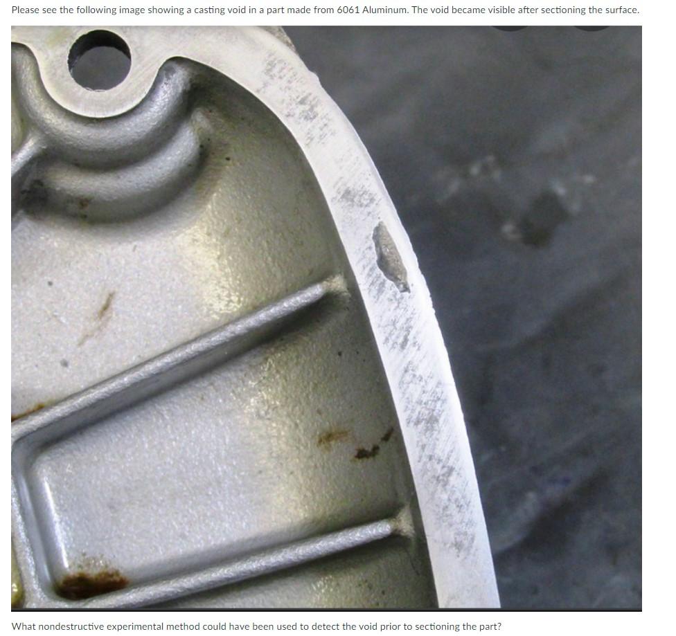 Solved Please see the following image showing a casting void | Chegg.com