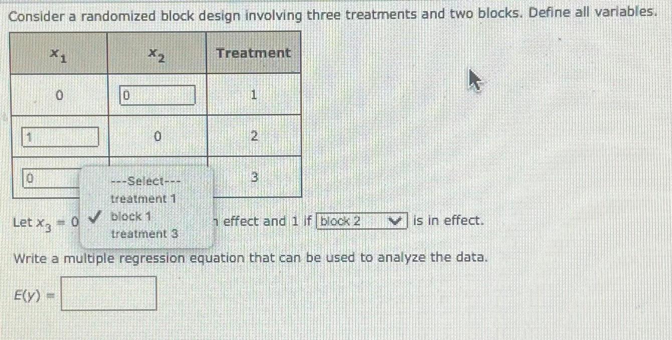 Solved Consider a randomized block design involving three | Chegg.com