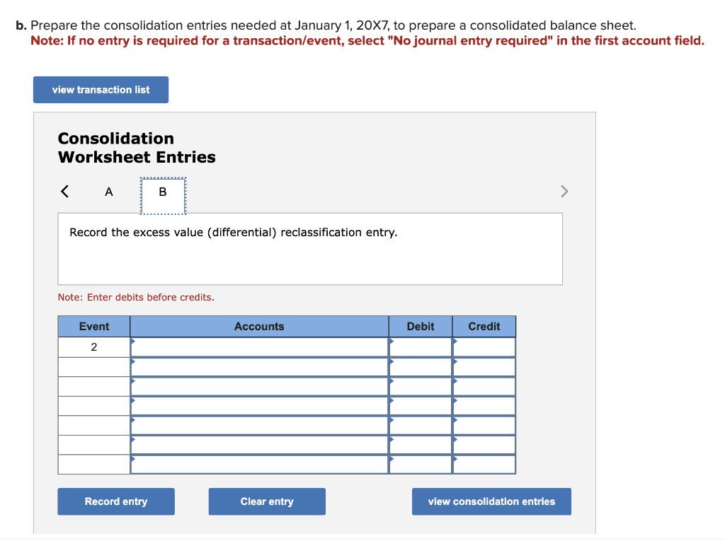 Solved Exercise 5-12 (Static) Consolidation Following Three | Chegg.com
