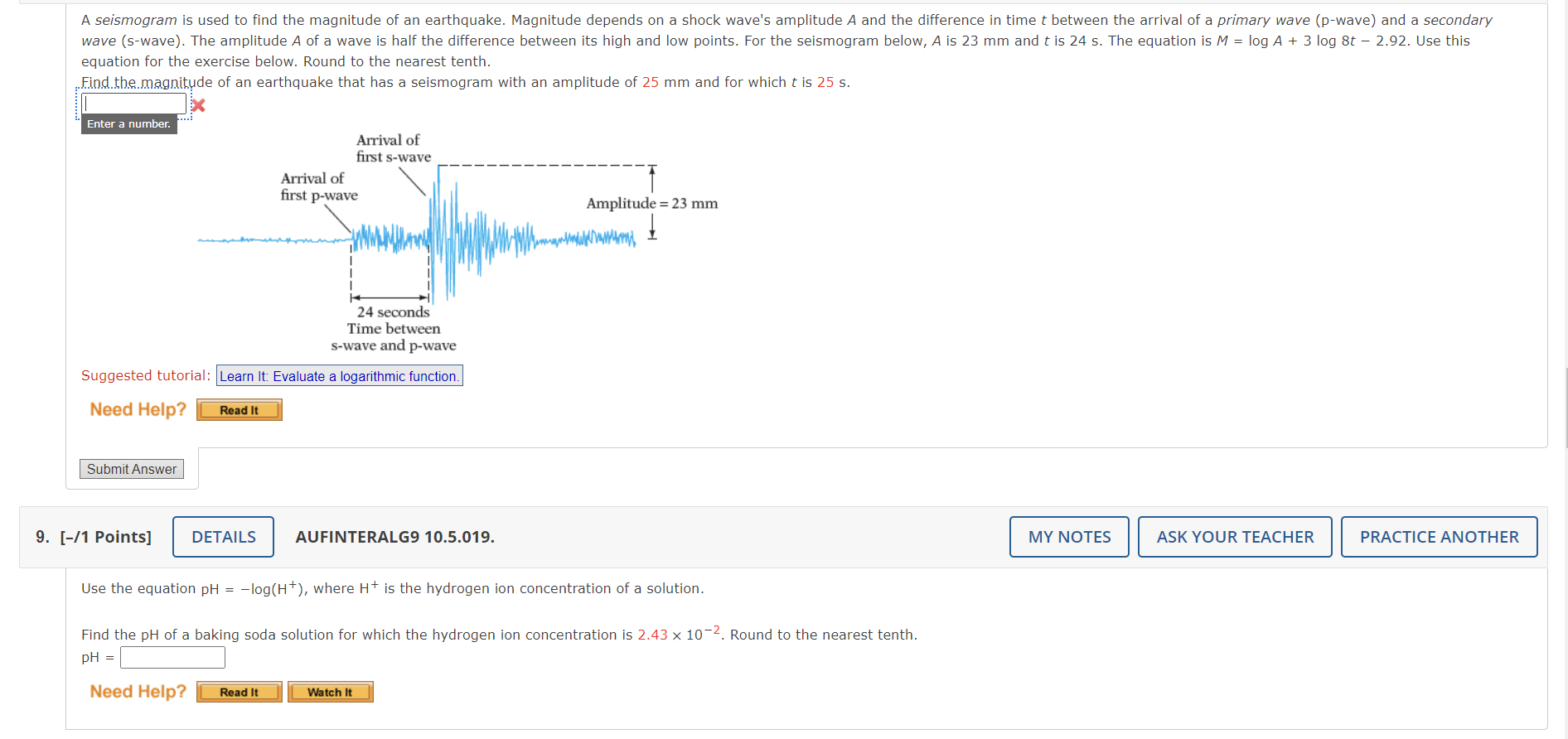 Solved A seismogram is used to find the magnitude of an | Chegg.com