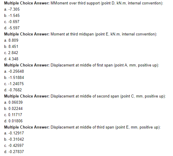 Solved Analyse the three span illustrated below using the | Chegg.com