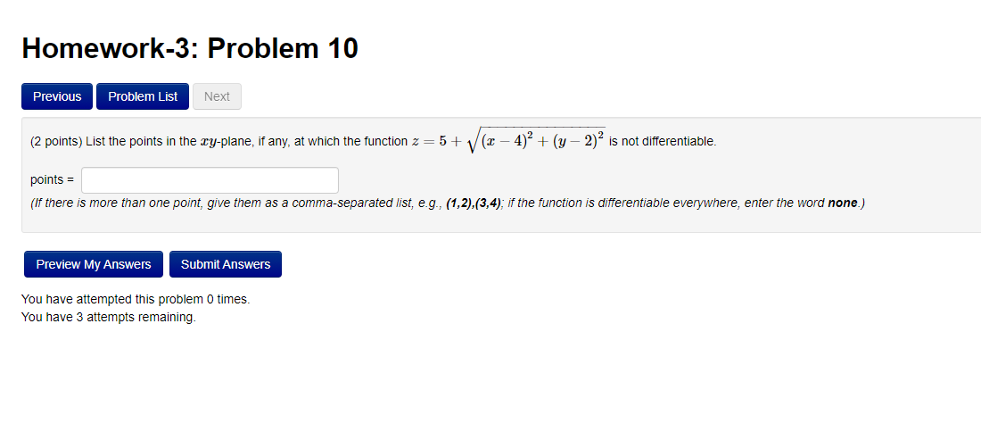Solved Homework-3: Problem 10 Previous Problem List Next (2 | Chegg.com