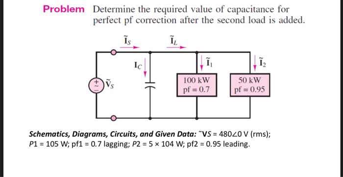 Solved Problem Determine the required value of capacitance | Chegg.com