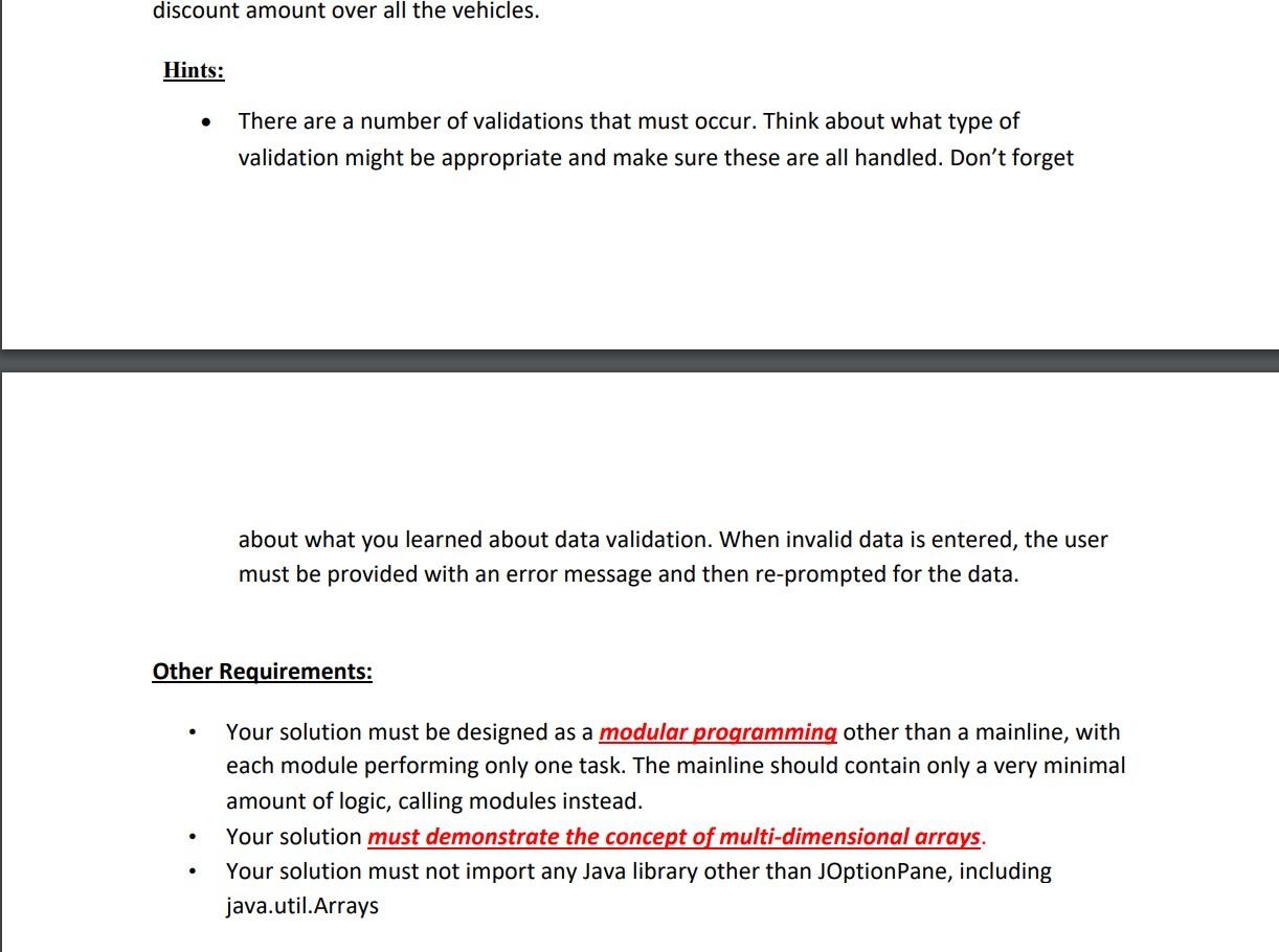 Solved Programming Assignment 9/10 Scenario: XYZ auto | Chegg.com