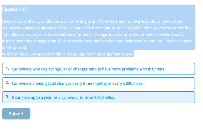 Solved Question 17 Under normal driving conditions, such as | Chegg.com