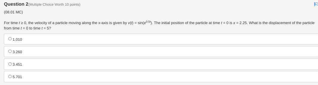 Solved Question 2 (Multiple Choice Worth 10 points) (08.01 | Chegg.com