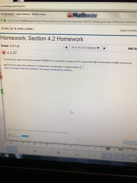 Solved Do Homework-Jasper Kaamino - Mozilla Firefox | Chegg.com