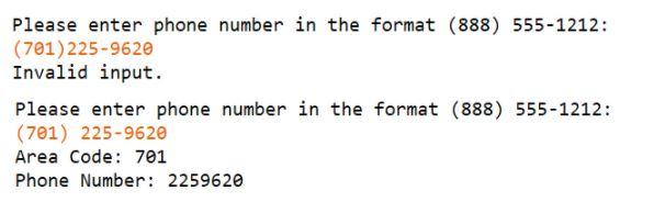 Solved in JAVA: Write an application that inputs a telephone | Chegg.com