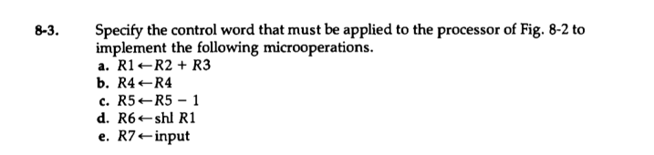 8-3. Specify the control word that must be applied to | Chegg.com