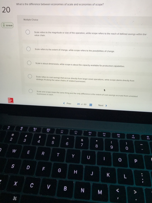 Solved What is the difference between economies of scale and | Chegg.com