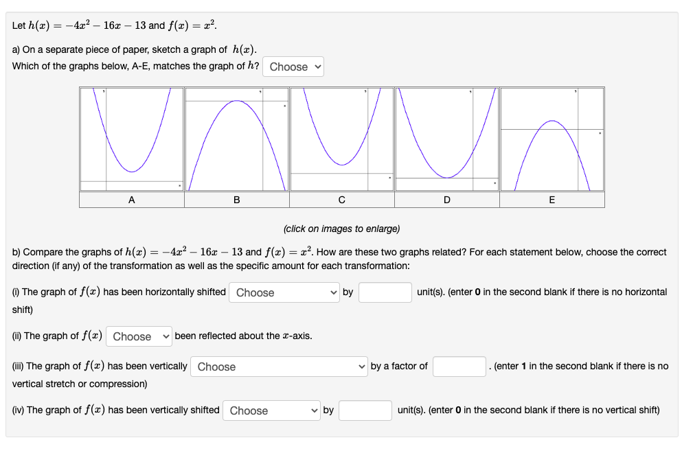 Solved Math130 HW4 Ch1Sec4-6 Functions Graphs | Chegg.com