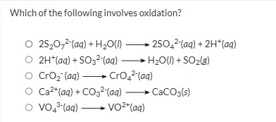 Solved Which of ﻿the following involves | Chegg.com