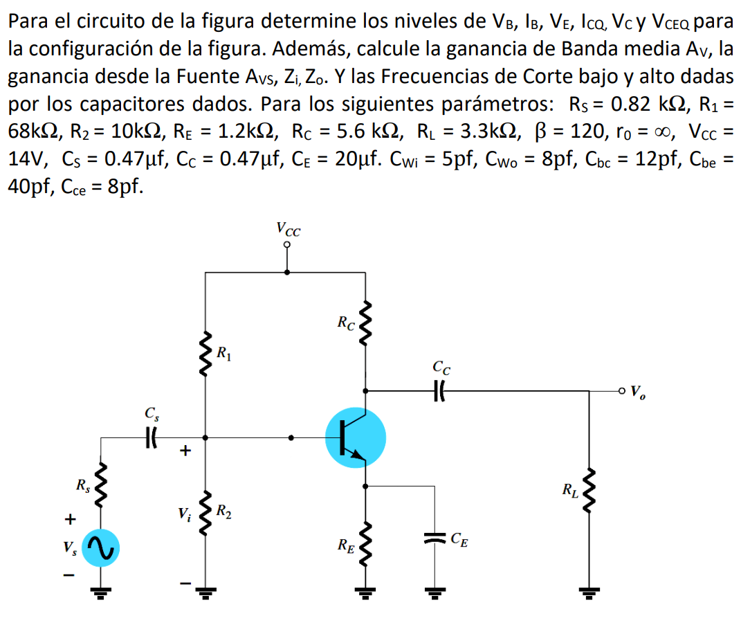 Solved Para el circuito de la figura determine los niveles | Chegg.com