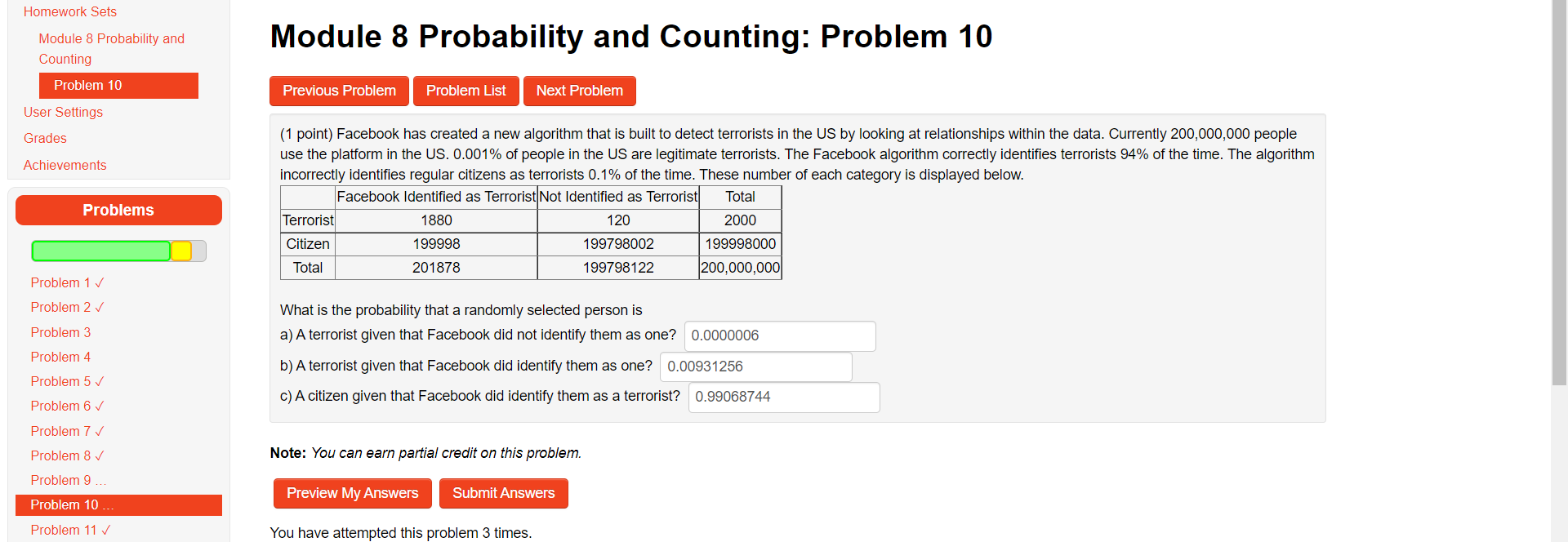 Solved Homework Sets Module 8 Probability and Counting | Chegg.com