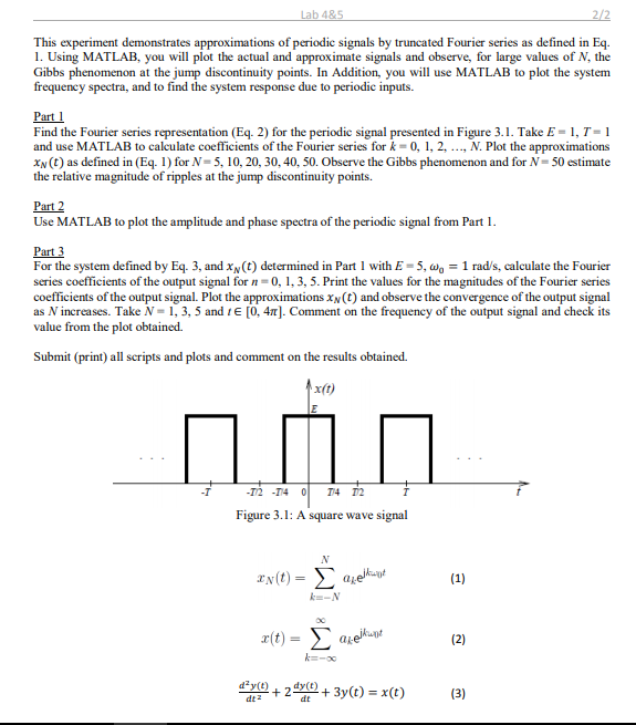 Solved This experiment demonstrates approximations of | Chegg.com