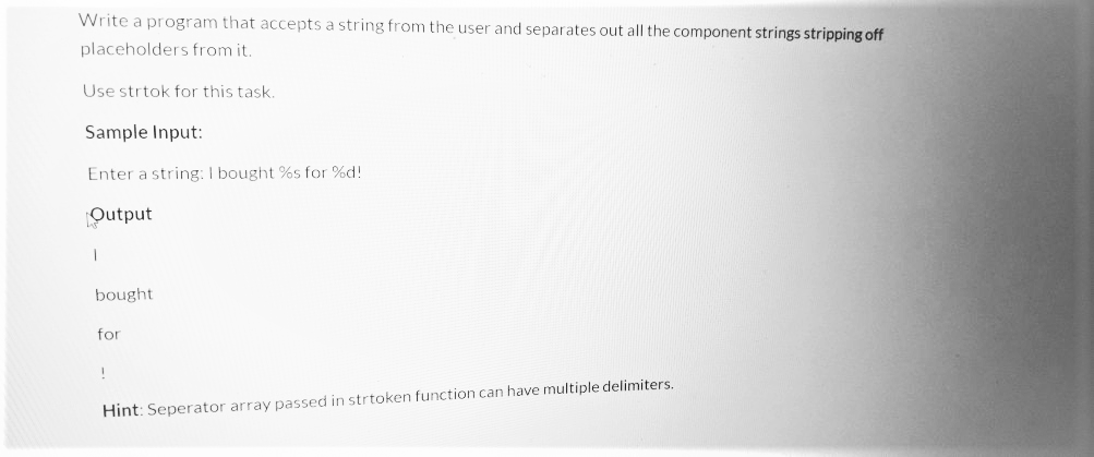 Solved Write a program that accepts a string from the user | Chegg.com