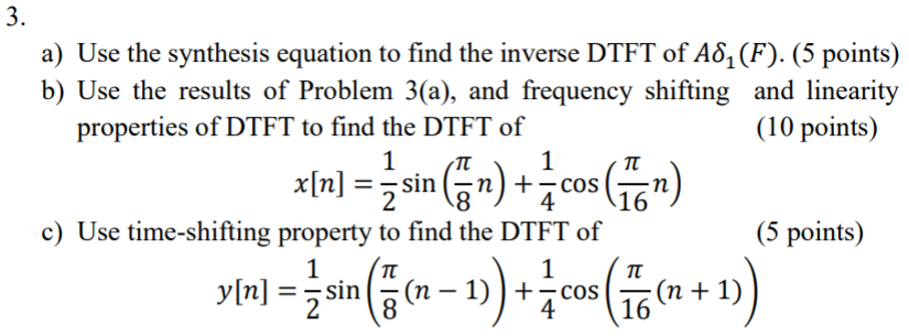 Solved 3. a) Use the synthesis equation to find the inverse | Chegg.com