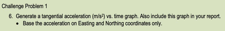 Solved Challenge Problem 1 6. Generate a tangential | Chegg.com