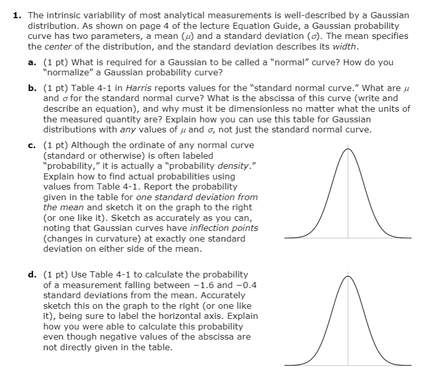 1. The intrinsic variability of most analytical | Chegg.com