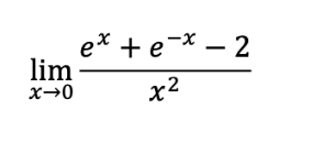 Solved limx→0x2ex+e−x−2 | Chegg.com