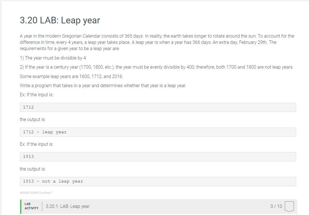 Solved A year in the modern Gregorian Calendar consists of | Chegg.com