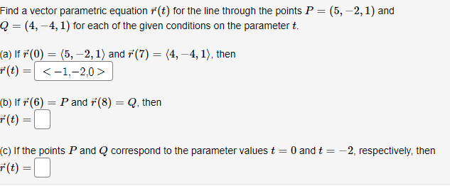 [Solved]: Find a vector parametric equation ( vec{r}(t)