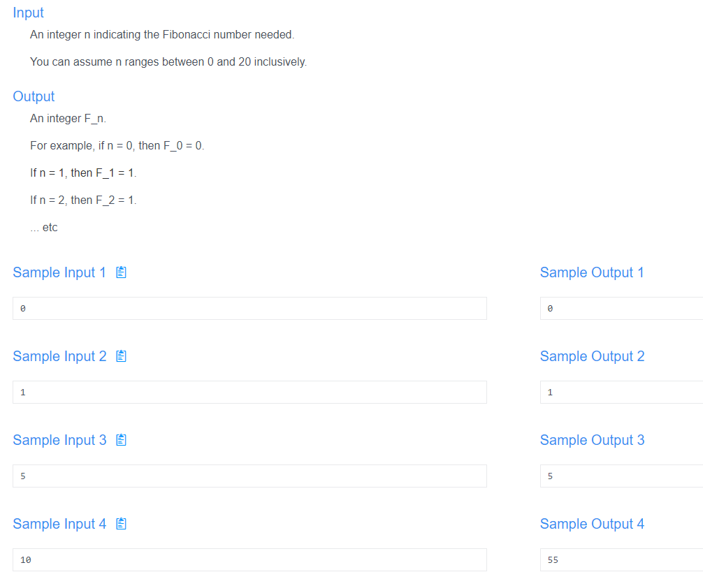 Solved Input An integer n indicating the Fibonacci number | Chegg.com