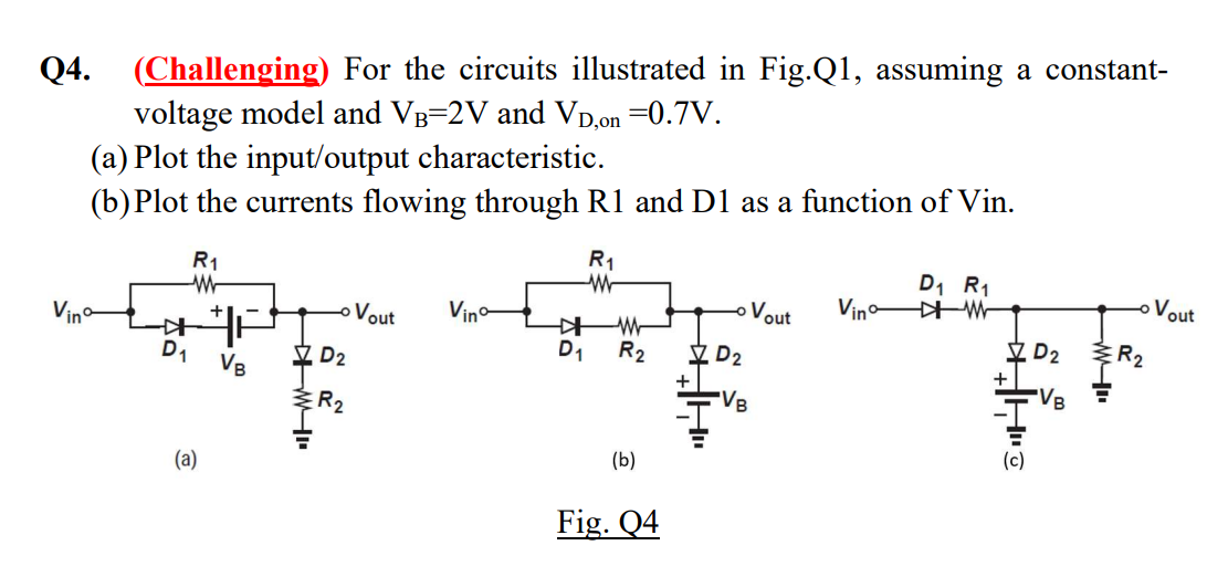 Solved Q4. (Challenging) ﻿For the circuits illustrated in | Chegg.com