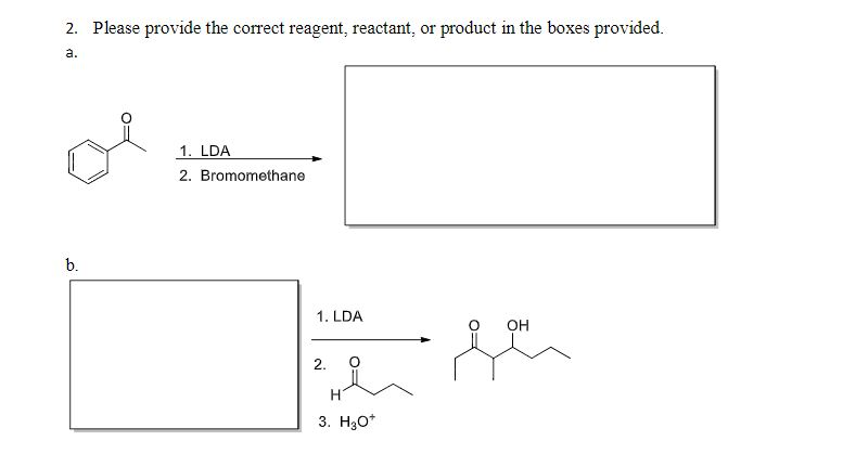 Solved Provide the correct reagent, reactant, or product in | Chegg.com