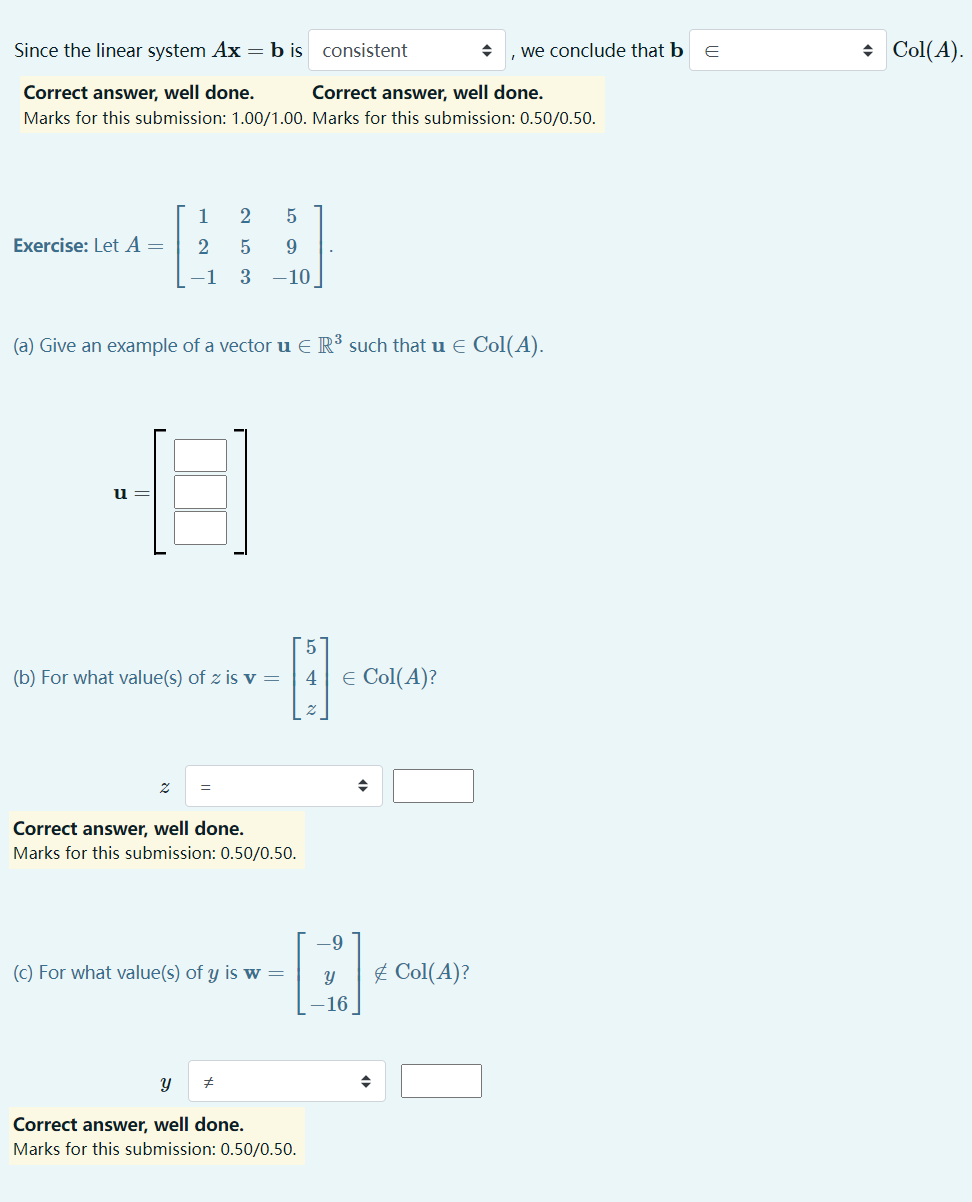 Solved The Column Space of a Matrix Let A be an m×n matrix. | Chegg.com