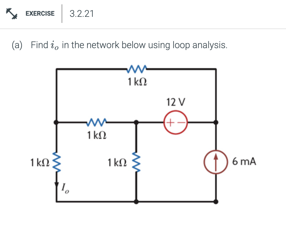 Solved A Find Io In The Network Below Using Loop Analysis 