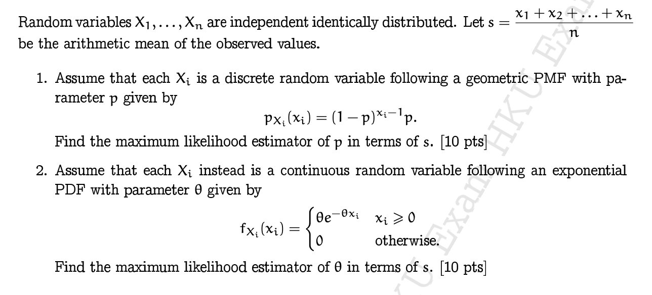 Solved HOT XAVIKA x1 + x2 + ... + xn Random variables | Chegg.com Solved HOT XAVIKA x1 + x2 + ... + xn Random variables | Chegg.com