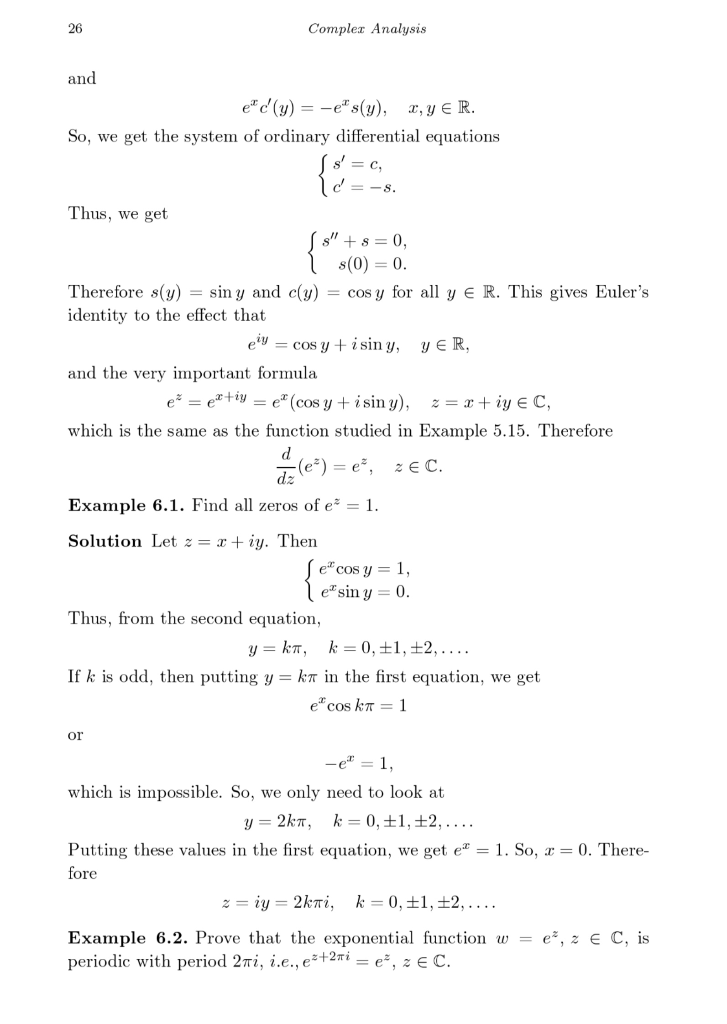 Solved Chapter 6 The Exponential, Trigonometric and | Chegg.com