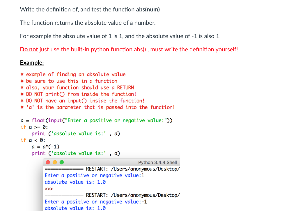 Solved Write The Definition Of And Test The Function Chegg