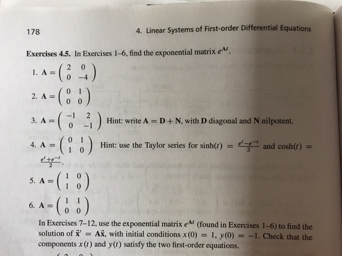 Solved 4. Linear Systems of First-order Differential | Chegg.com